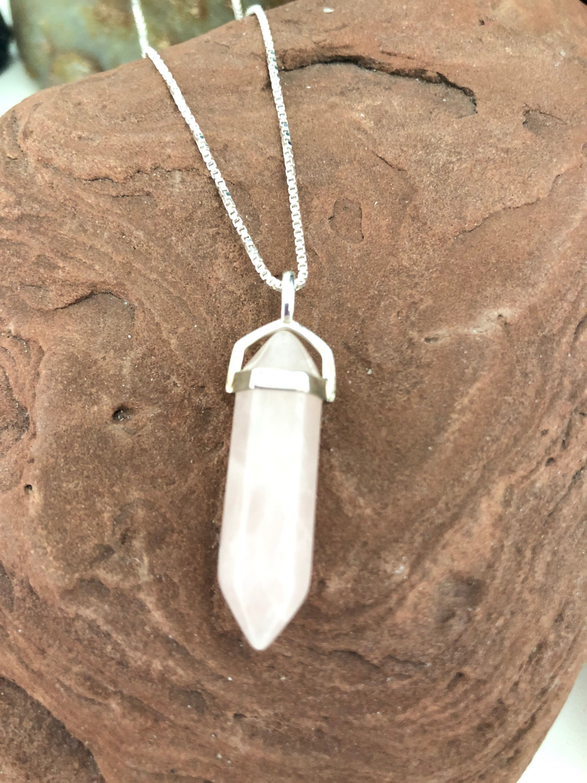 Pink Stick/rose Quart Sticks/ Pink Sticks Pendant - Etsy