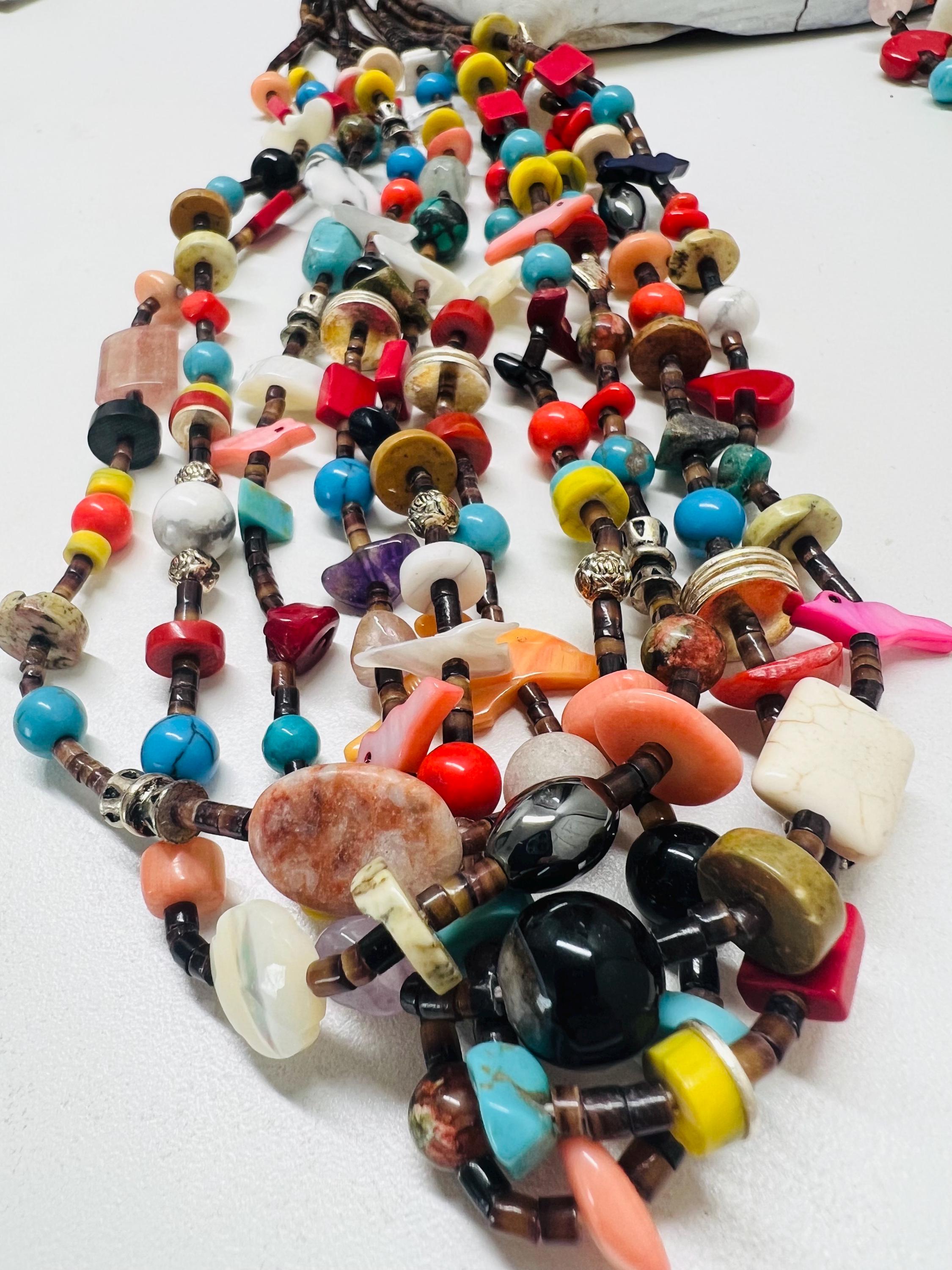 Multi Beads and Seeds Beads Necklaces/colorful Seeds Bead Necklace ...