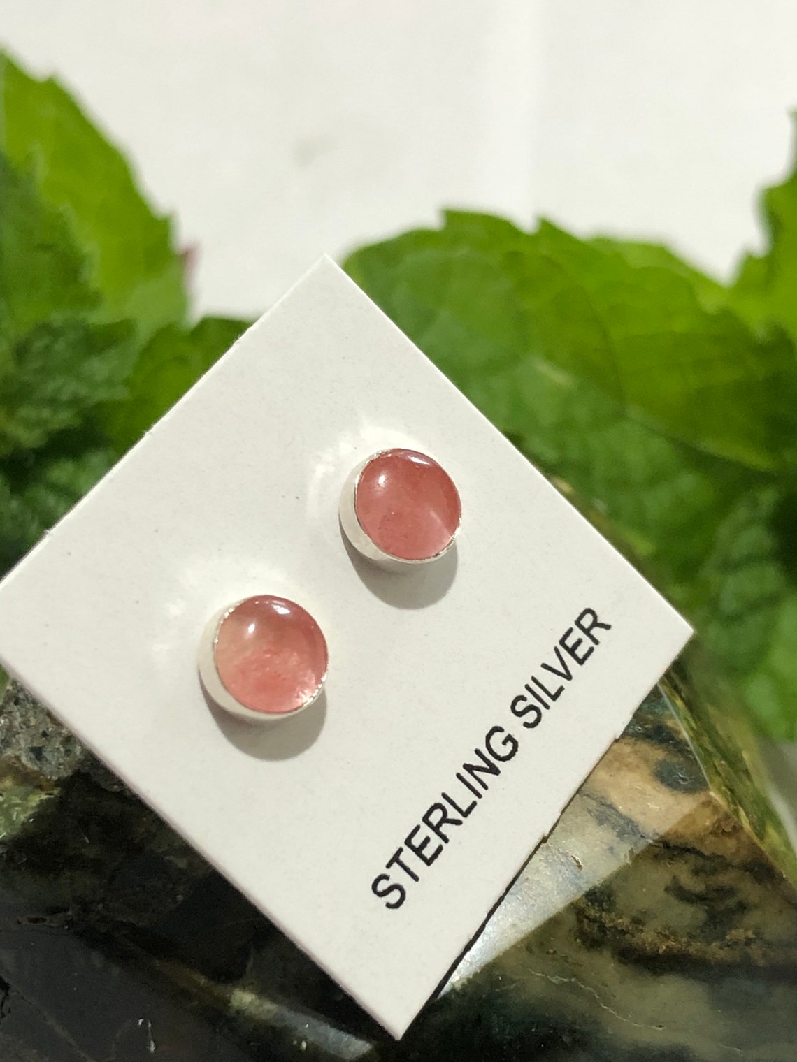 5mm Round Cherry Quartz/cherry Stone/pink Stone/genuine 925 - Etsy