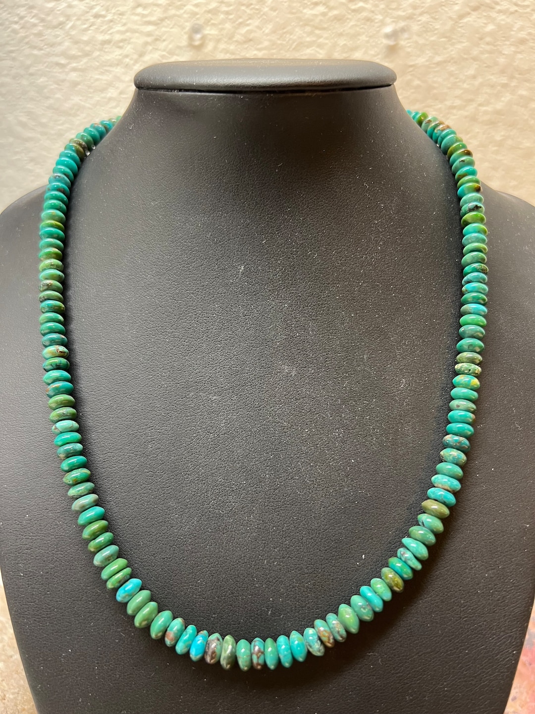 Genuine Turquoise Necklace /turquoise Beaded Necklace /natural ...