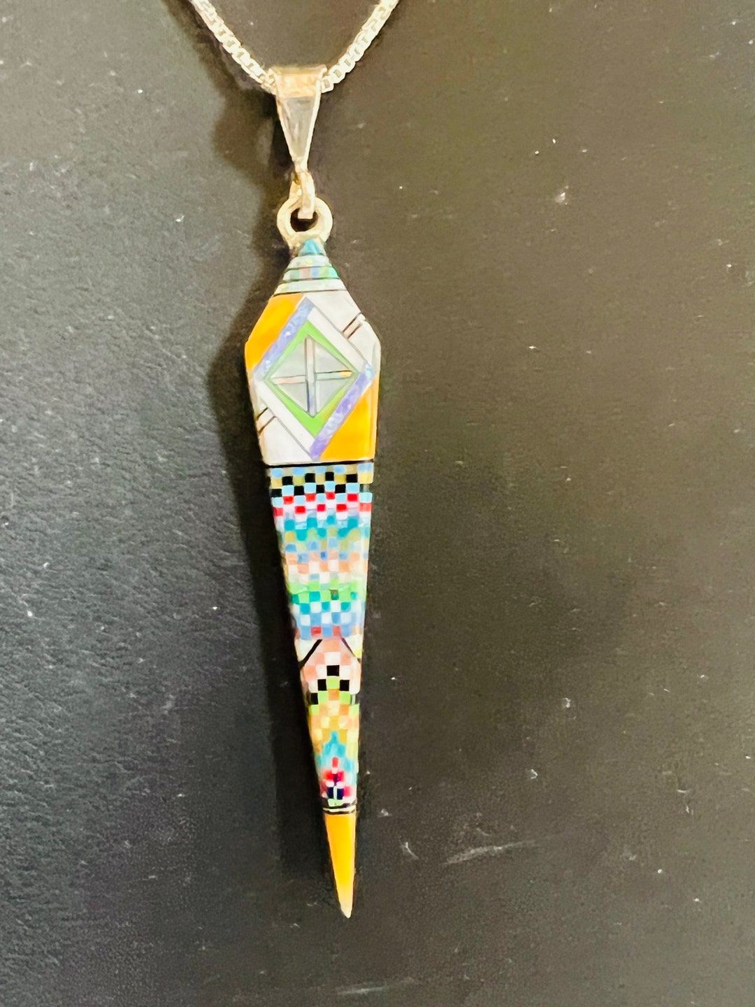 Stick/inlay/multi Color Sticks/sticks Inlay /multi Color Inlay Pendant ...