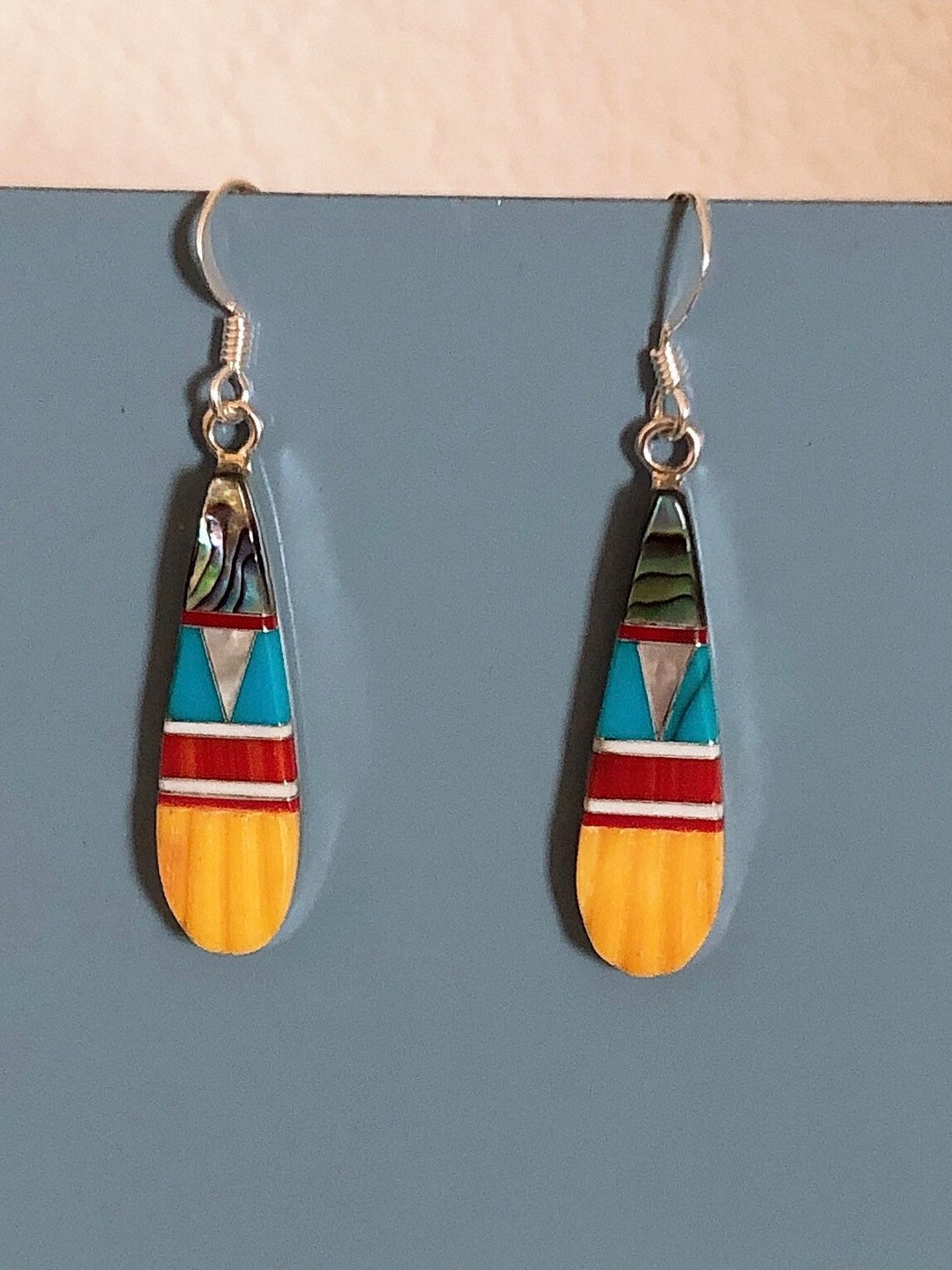 Colorful Earring/ Multi Color Sticks Earrings/sterling Silver - Etsy