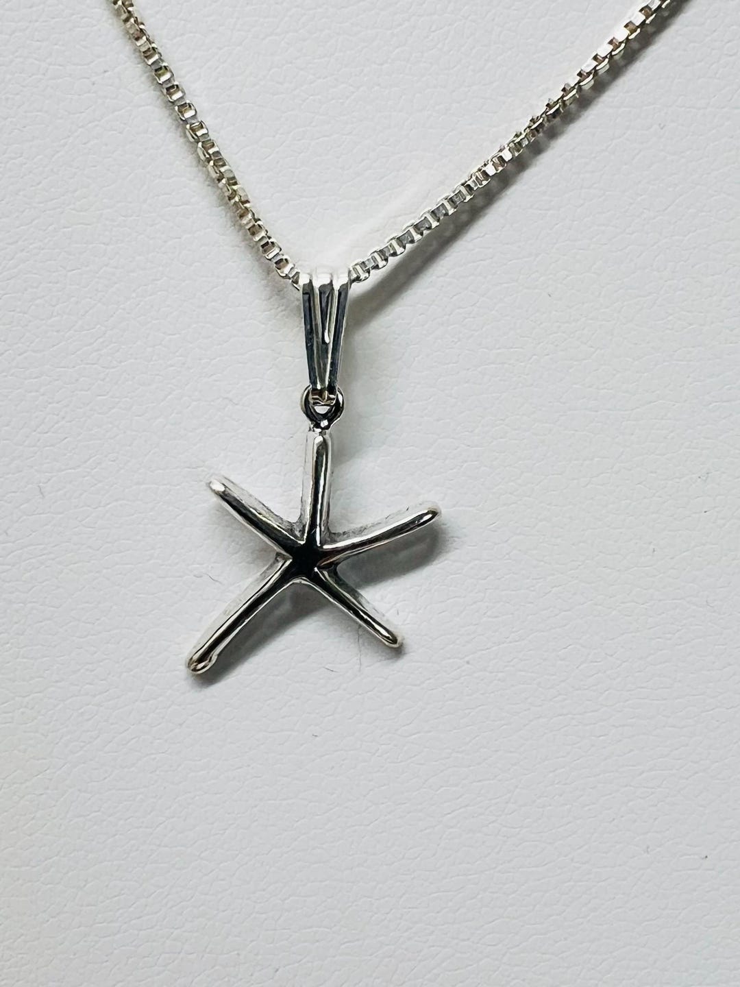 Sterling Silver Little Star Fish Necklaces/southwestern Silver Star ...