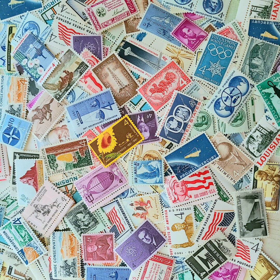 Unused 100 or 200 Vintage All Different Postage Stamps. - Etsy