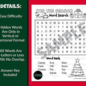 Printable Christmas Word Games: Word Scramble Coloring Pages ...