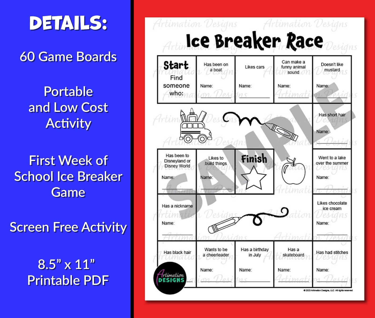 Printable Back to School Game: Fun First Day of School Classroom ...