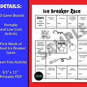 Printable Back to School Game: Fun First Day of School Classroom ...