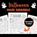 Halloween Maze Printable: Spooky Vibes Word Scramble Fall Word Search ...