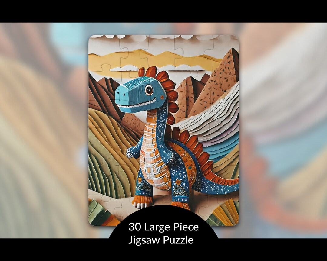 Dinosaur Puzzle: Cute Spinosaurus Educational Toy for Kids Preschool ...