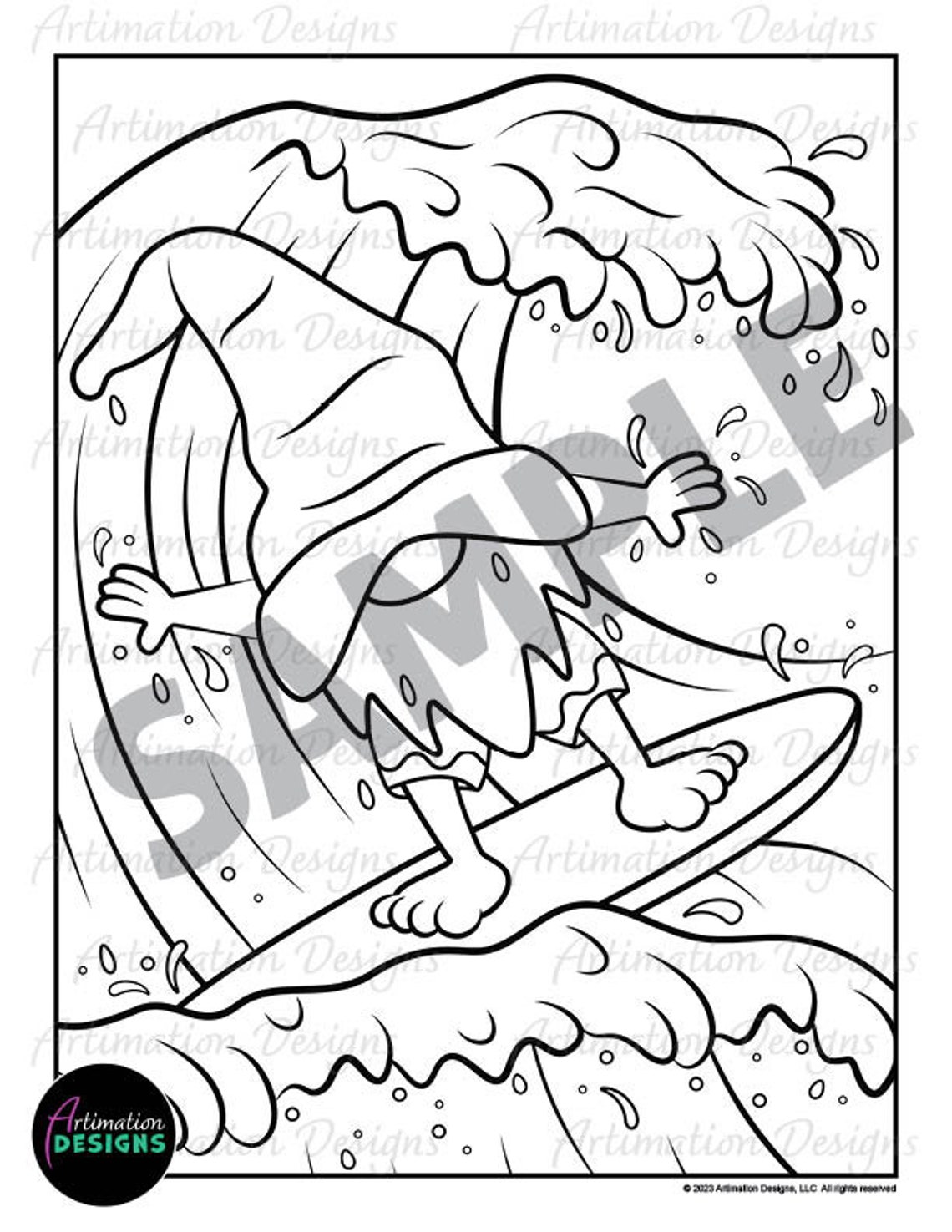 Printable Summer Gnome Coloring Pages: Fun Kids Educational Activity ...