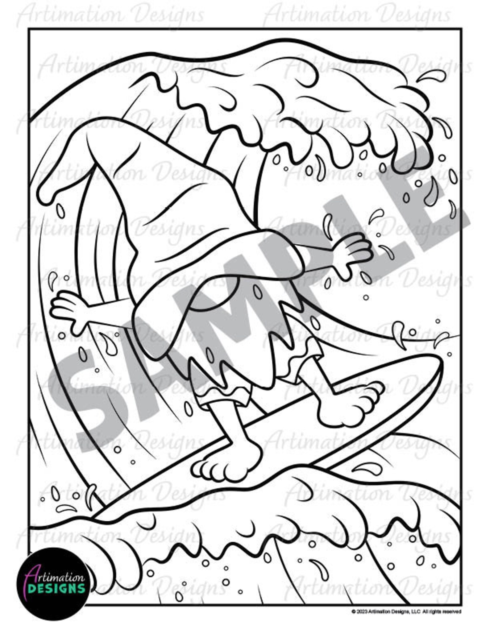 Printable Summer Gnome Coloring Pages: Fun Kids Educational Activity ...