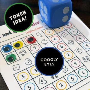 Color by Number Printable Dice Game for Kids Roll and Cover Math ...
