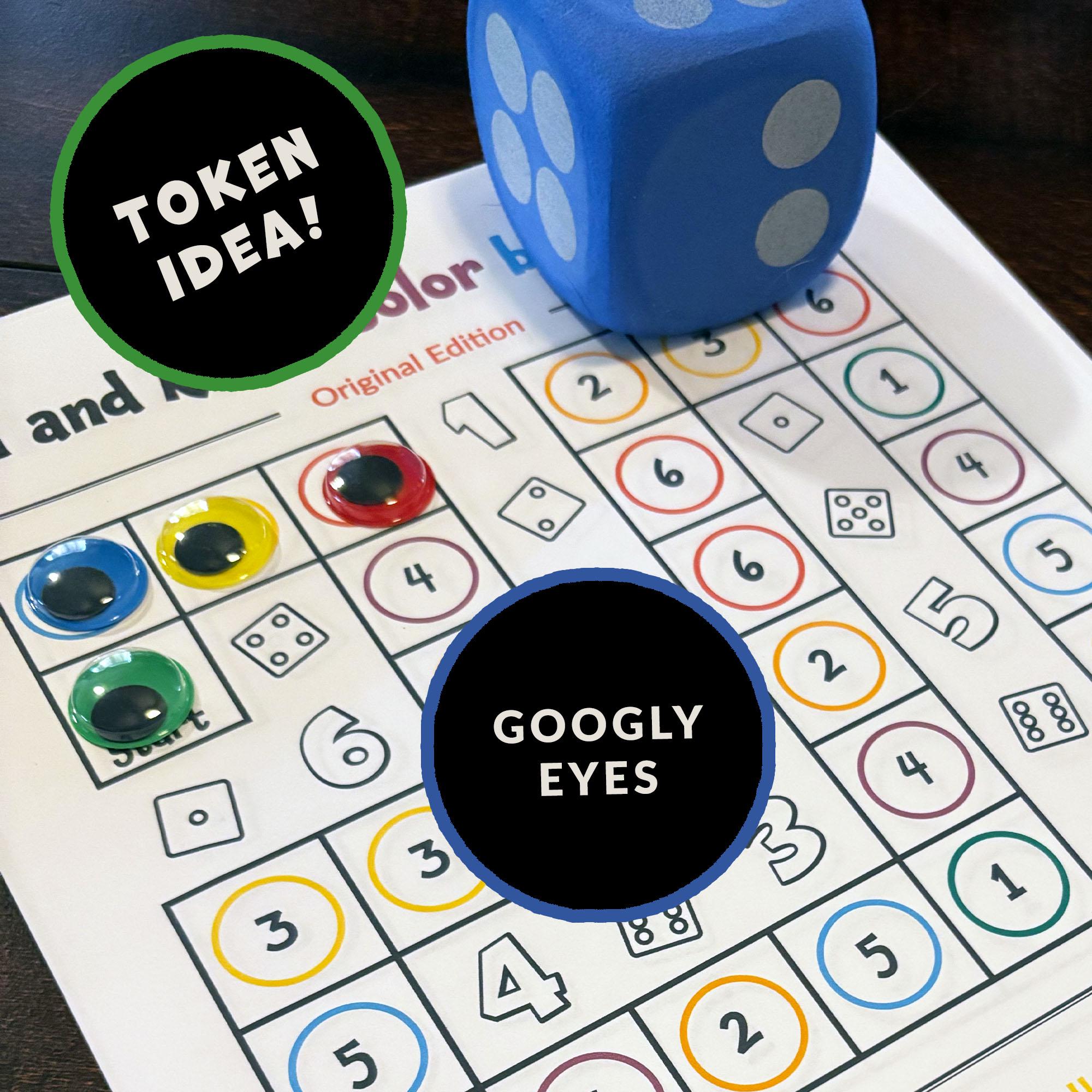 Color by Number Printable Dice Game for Kids Roll and Cover Math ...