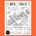 Printable Halloween Coloring Pages: Cute Roll and Color Dice Game for ...