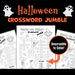 Printable Halloween Crossword Puzzle: Spooky Word Scramble - Fall ...