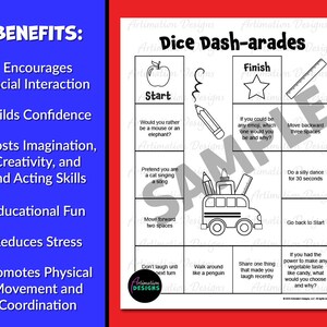 Printable Back to School Dice Game: Fun First Day of School Classroom ...