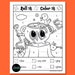 Printable Halloween Coloring Pages: Cute Roll and Color Dice Game for ...