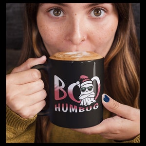 Funny Boo Humbug Ghost Mug: Cool Christmas Coffee Cup for Ghost Hunter ...