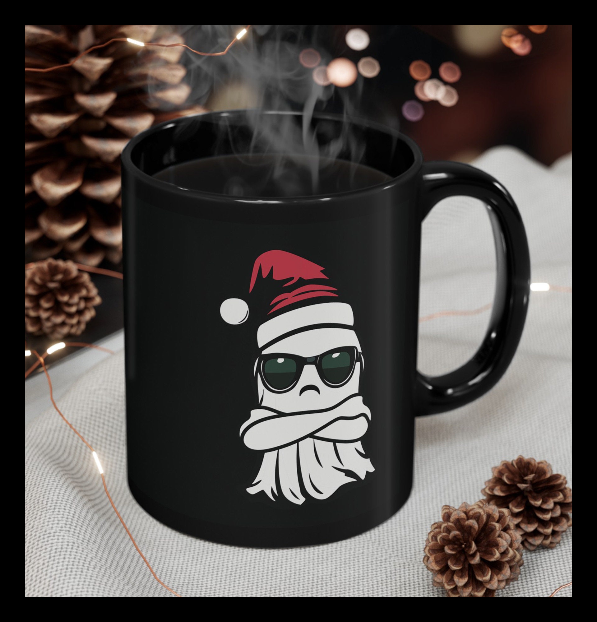 Funny Boo Humbug Ghost Mug: Cool Christmas Coffee Cup for Ghost Hunter ...
