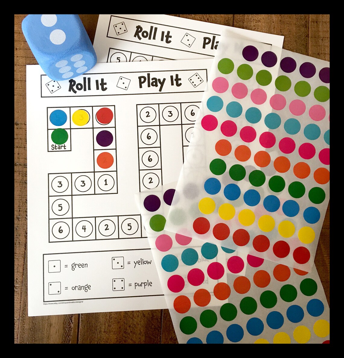 Printable Roll and Race Dice Game: Fun Color by Number Activity - Do a ...