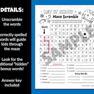 Printable Winter Games for Kids: Roll and Race Dice Game - Word ...