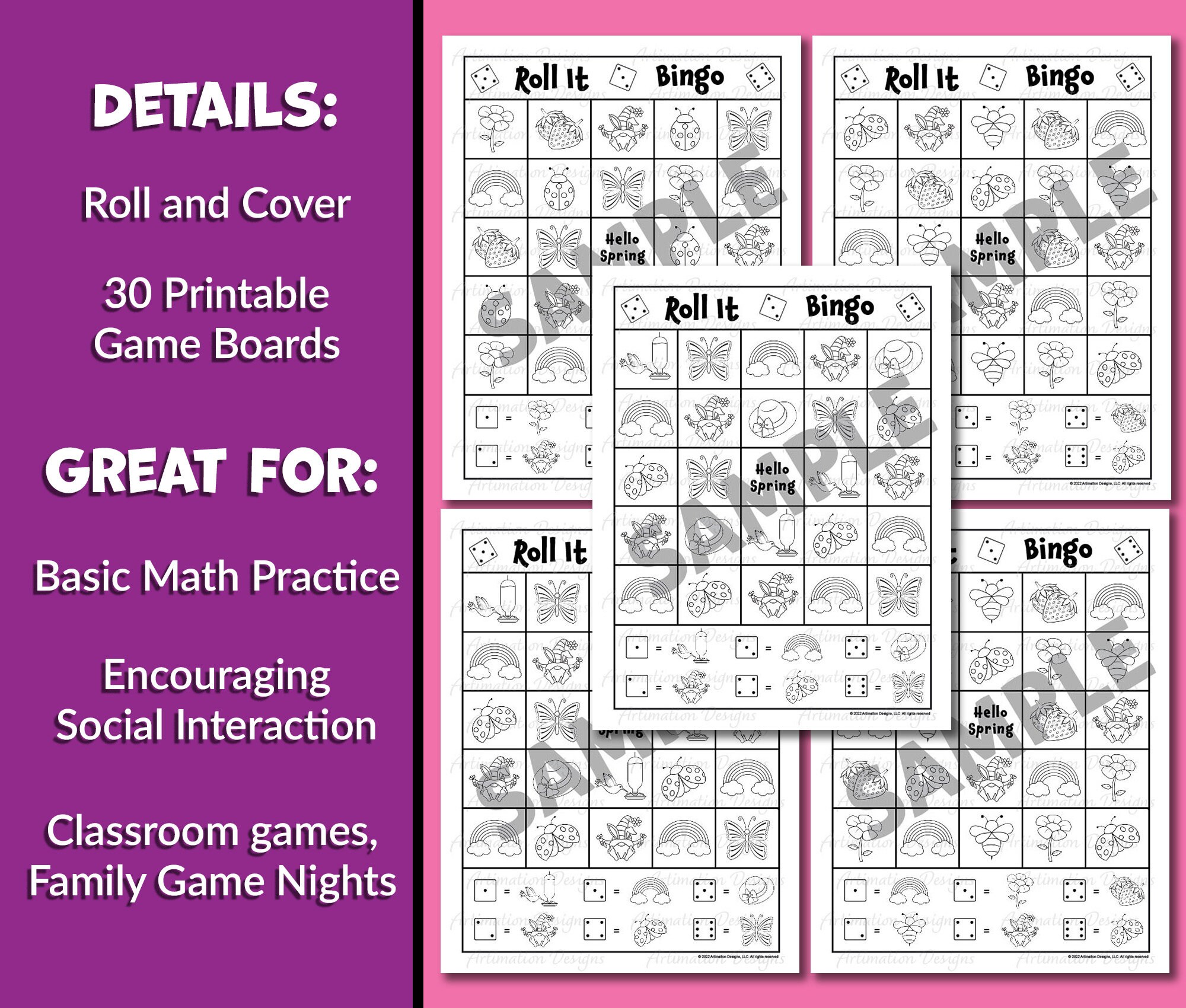 Printable Spring Activities: Gnome Coloring Pages, Bingo Roll and Cover ...