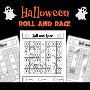 Printable Halloween Dice Game: Roll and Cover Classroom Party Game ...