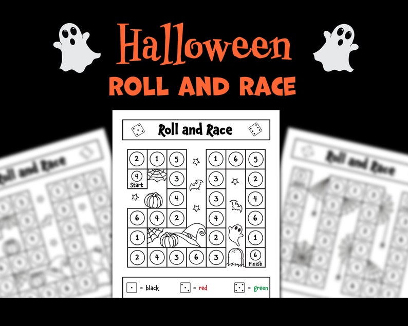 Printable Halloween Dice Game: Roll and Cover Classroom Party Game ...