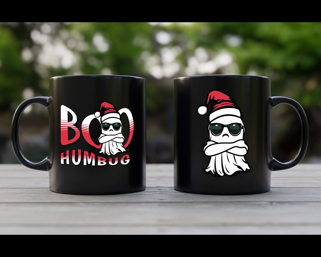 Funny Boo Humbug Ghost Mug: Cool Christmas Coffee Cup for Ghost Hunter ...