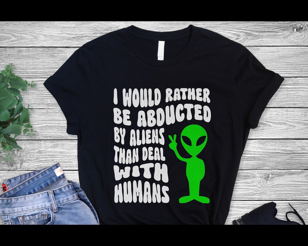 Alien Abduction Shirt: Funny Pop Culture Tee Womens Graphic Tee Cool ...
