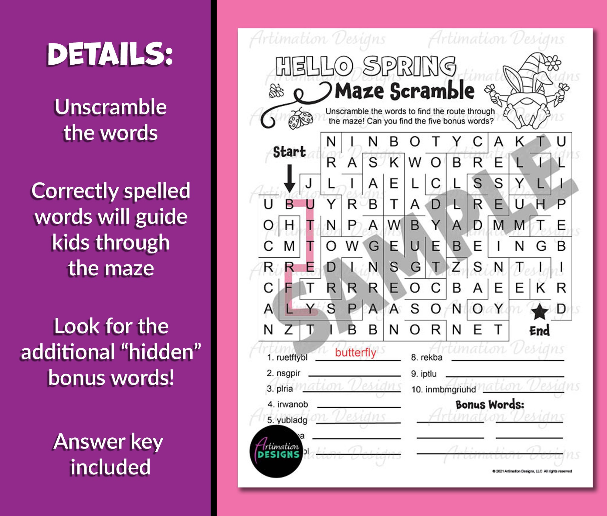 Printable Spring Activities: Gnome Coloring Pages, Bingo Roll and Cover ...