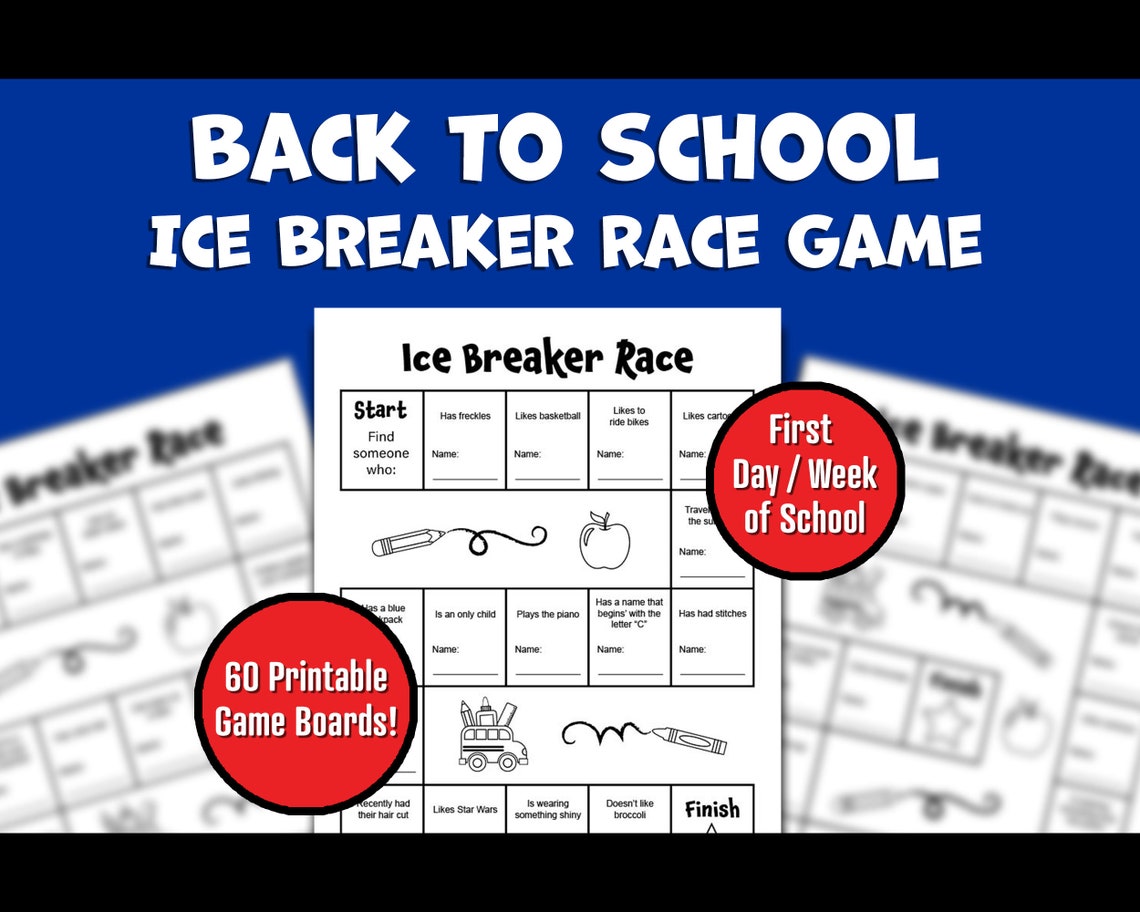 Printable Back to School Game: Fun First Day of School Classroom ...