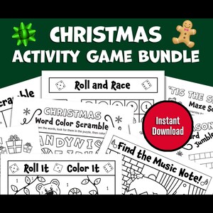 Printable Christmas Activities: Winter Coloring Pages for Kids - Roll and Color Dice Game for ...