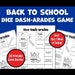 Printable Back to School Dice Game: Fun First Day of School Classroom ...