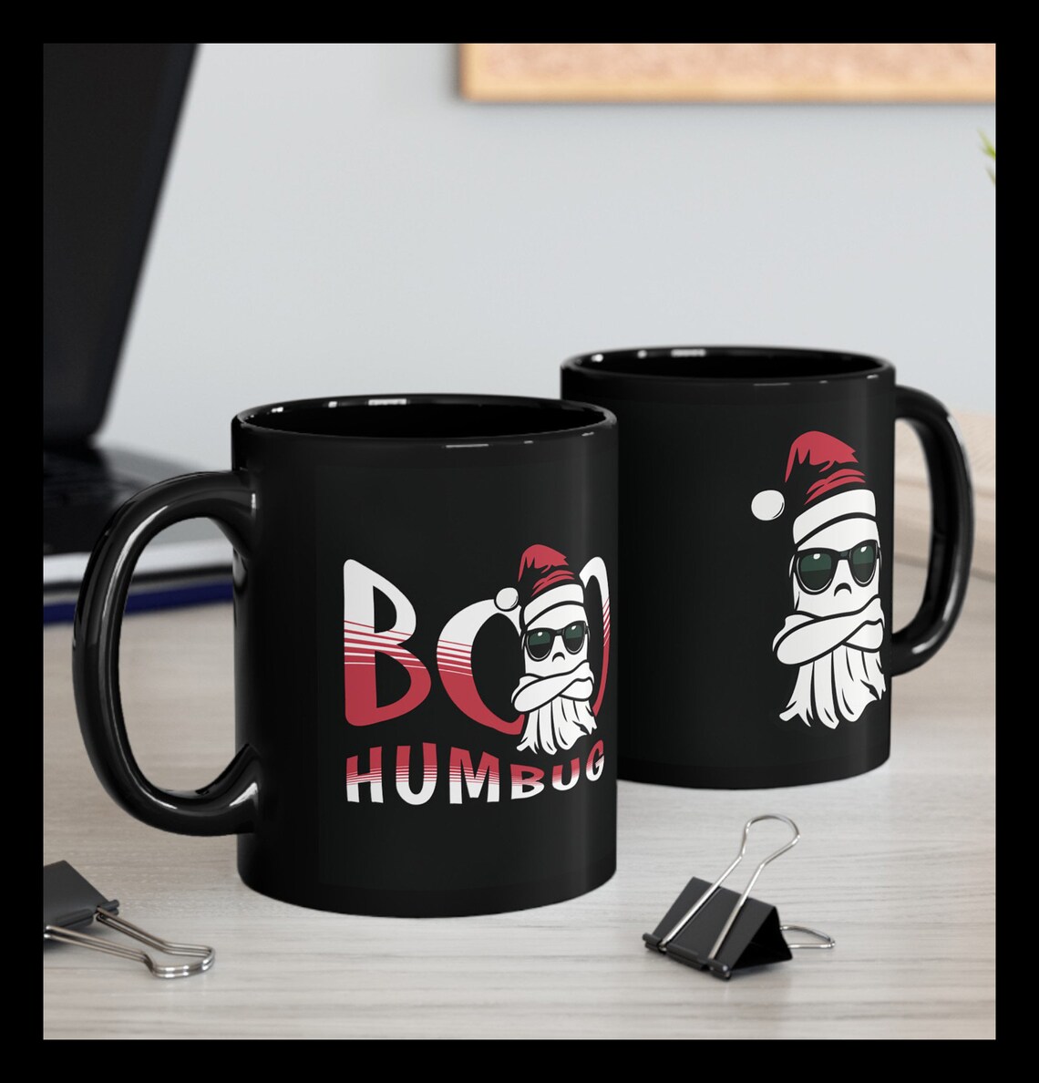 Funny Boo Humbug Ghost Mug: Cool Christmas Coffee Cup for Ghost Hunter ...