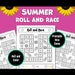 Printable Roll and Race Dice Game: Summer Fun Color by Number for Kids ...