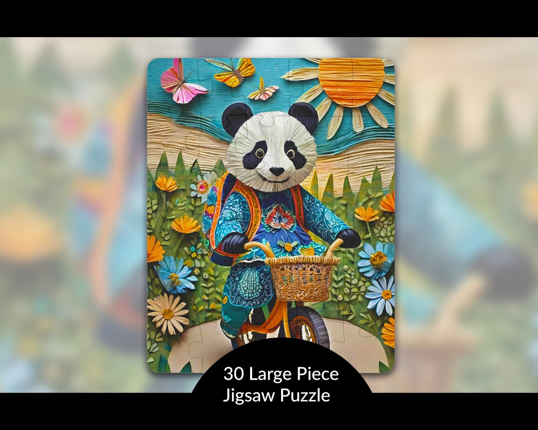 Panda Bear Puzzle: Cute Spring Activity for Kids, Unique Gift for ...