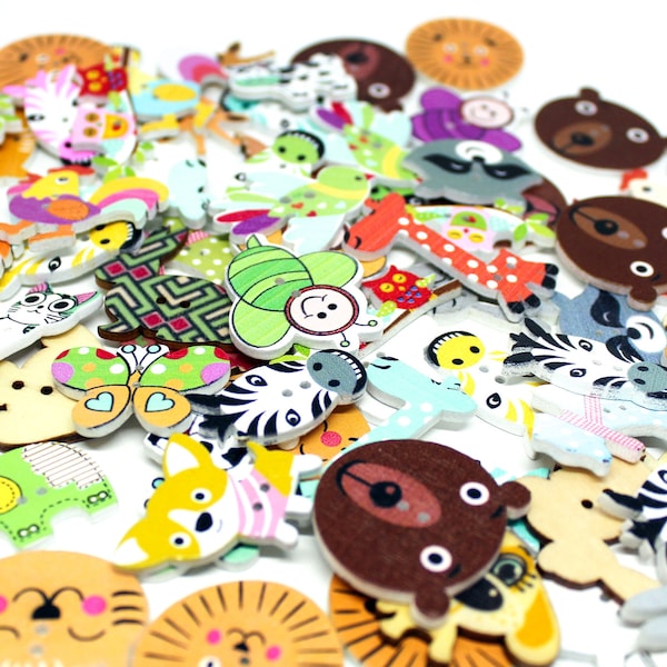 Animal Buttons - Etsy UK