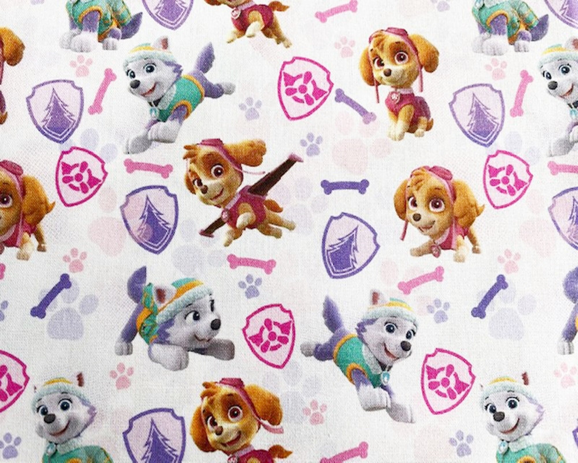 Paw Patrol Licensed Fabric 100 Cotton Fabric Quilting Etsy Uk