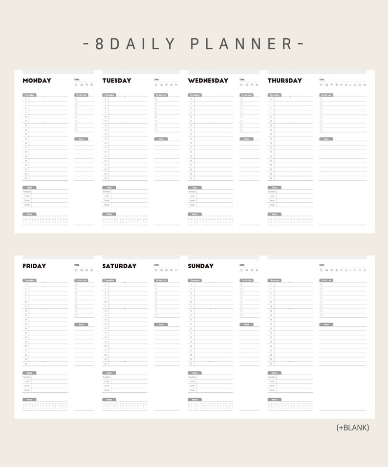 Printable Planner Goodnotes Planner Monthly Planner Daily | Etsy