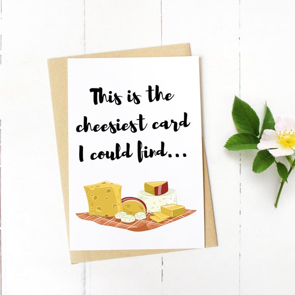 Cheesy Love Card - Etsy