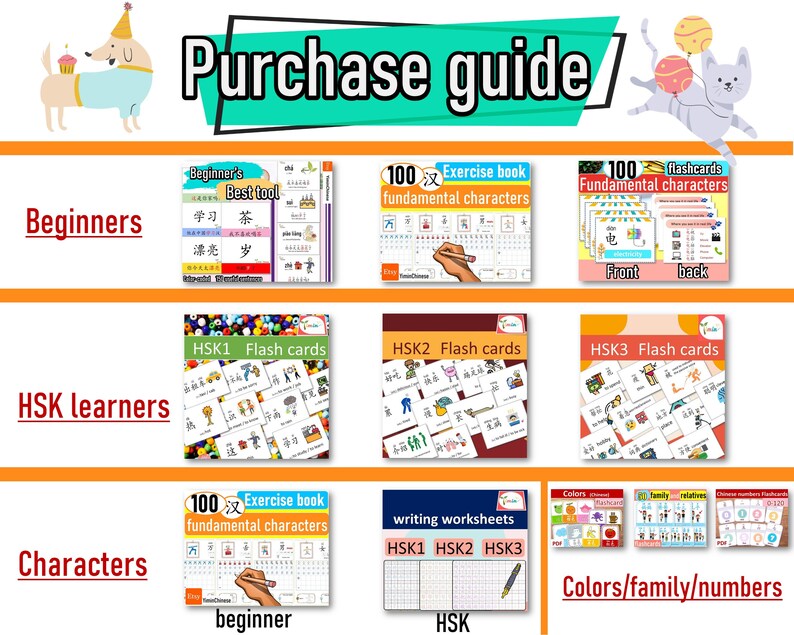 Colors Flashcards in Chinese Pdf(digital Download) - Etsy