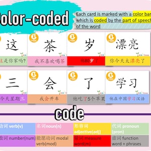 Beginner Best Tool+audio Included(150 HSK1 Words+ Sentences/color Coded ...