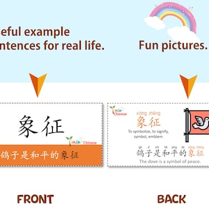 Chinese HSK5 Flashcards (1300 HSK5 Words+ Sentences/color Coded/double ...