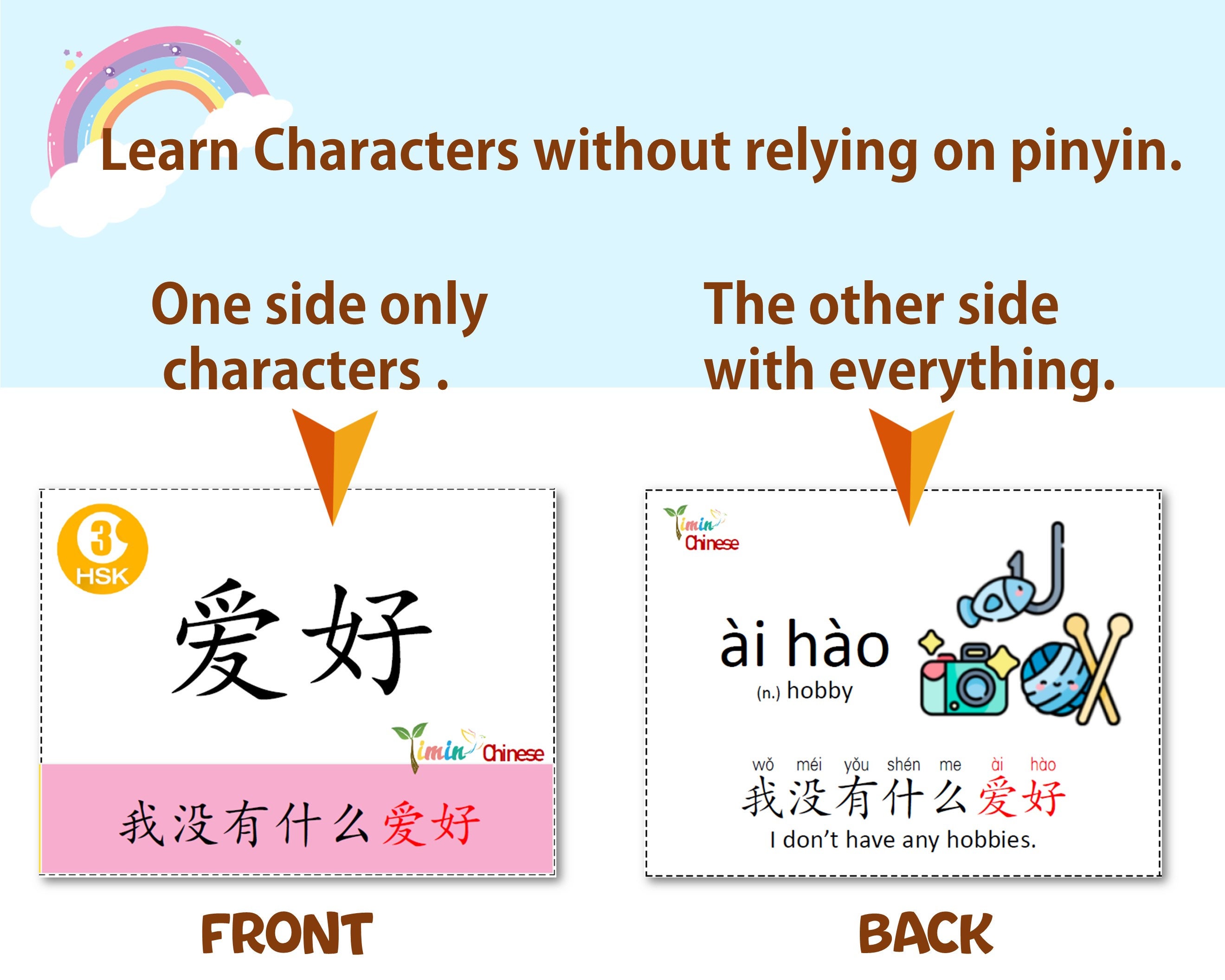 Serious HSK3 Flashcards (300 HSK3 Words+ Sentences/color Coded/double ...