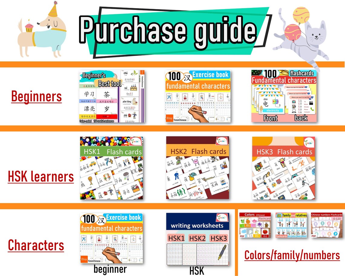 Chinese HSK1 Character Writing Worksheets150 Wordsstroke - Etsy