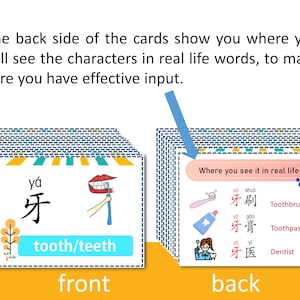 Flashcards of 100 Fundamental Chinese Characters (PDF Digital Download ...