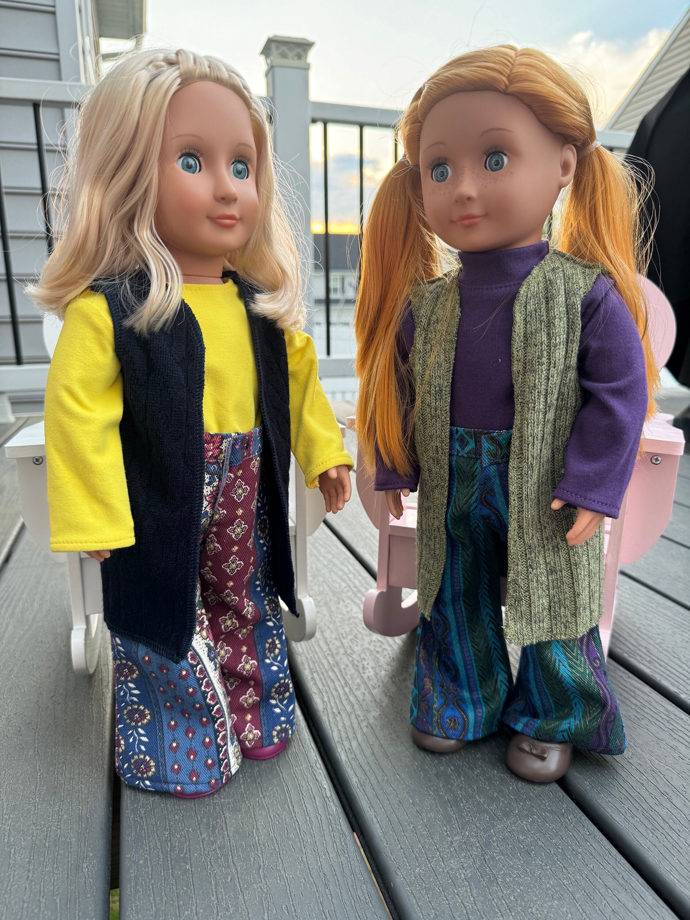 Wild Bell Bottom 70's Pants With a Long Sleeve Knit Top. Add a Sweater ...