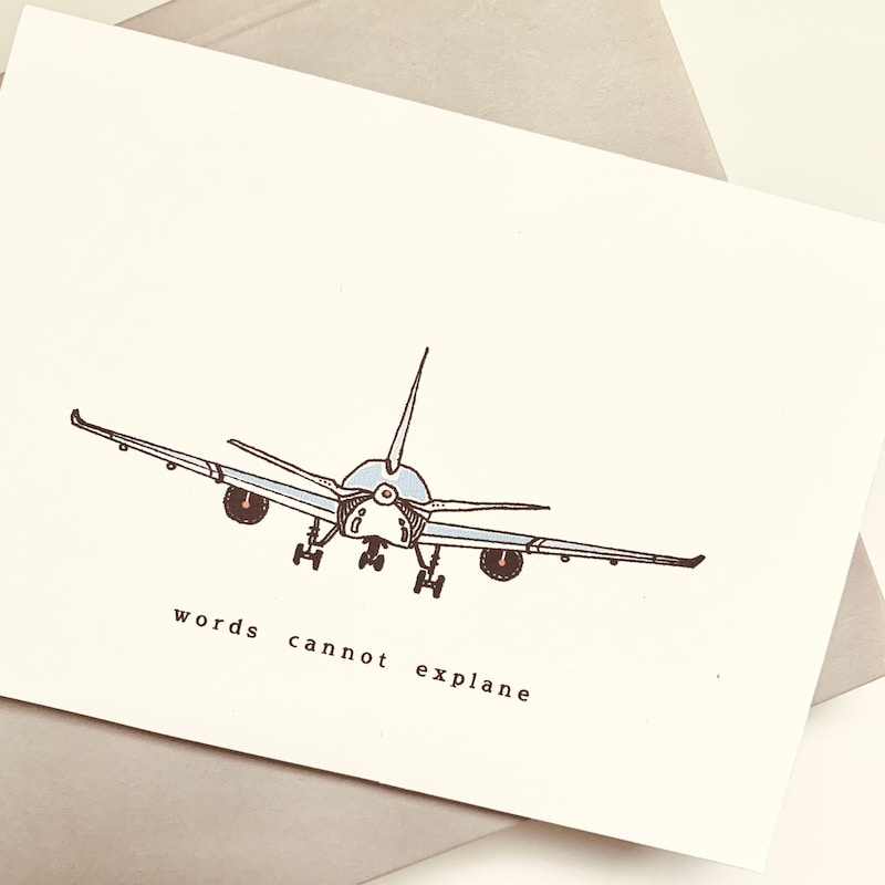 Airplane Card - Etsy
