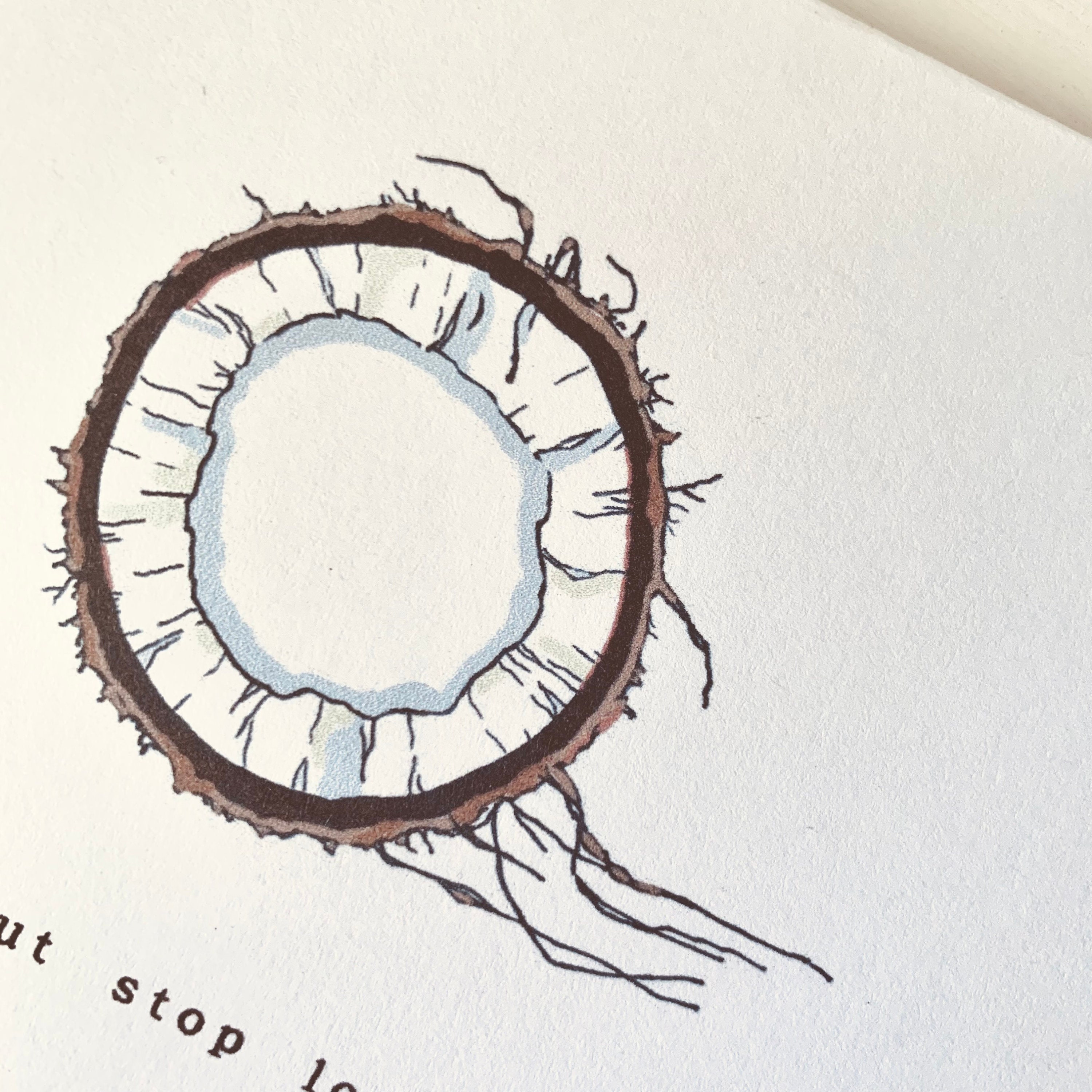 Printable Coconut Card | Pun Greeting Card | Simple Love, Friend ...